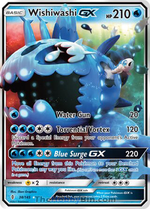 Wishiwashi GX Guardians Rising Ultra Rare #38/145 – The Hobby Bin