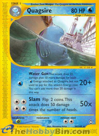 Quagsire Aquapolis Rare #30/147 – The Hobby Bin