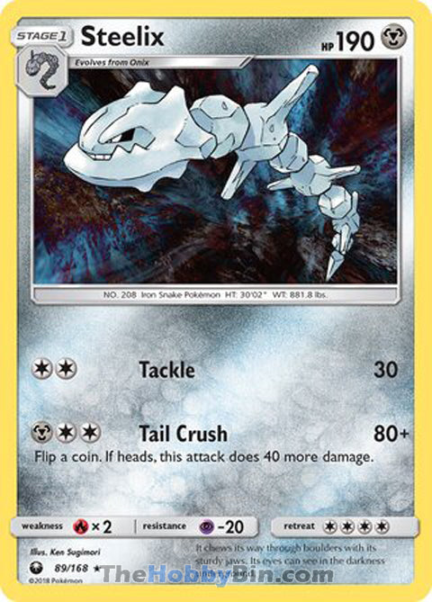 Steelix Celestial Storm Holo Rare #89/168 – The Hobby Bin