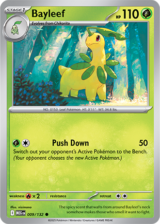 Bayleef Mega Evolution Common #009/132 – The Hobby Bin