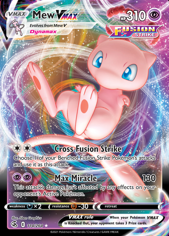 Pokemon Fusion Strike Mew VMAX #114 – The Hobby Bin