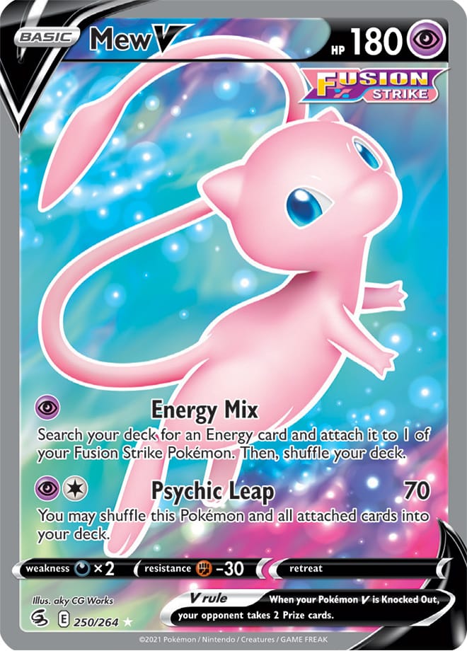 Pokemon Fusion Strike Mew V #250 – The Hobby Bin